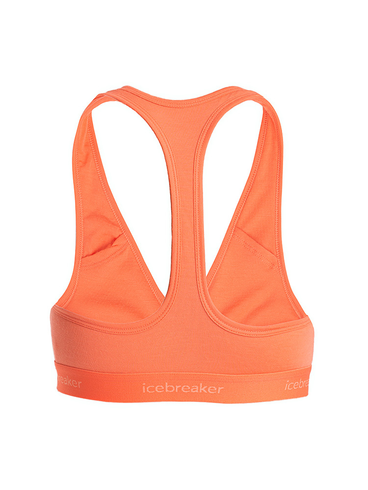 Biustonosz Icebreaker Sprite Racerback Bra pomarańczowy | sklep www ...